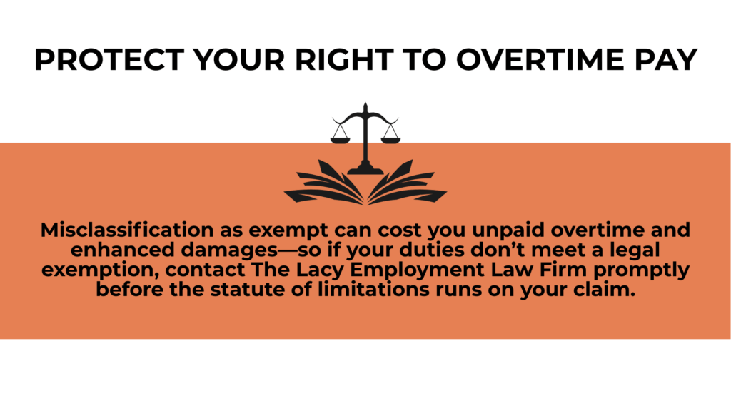 Exempt Vs Non-Exempt Employees: Your Right To Overtime Pay | The Lacy ...